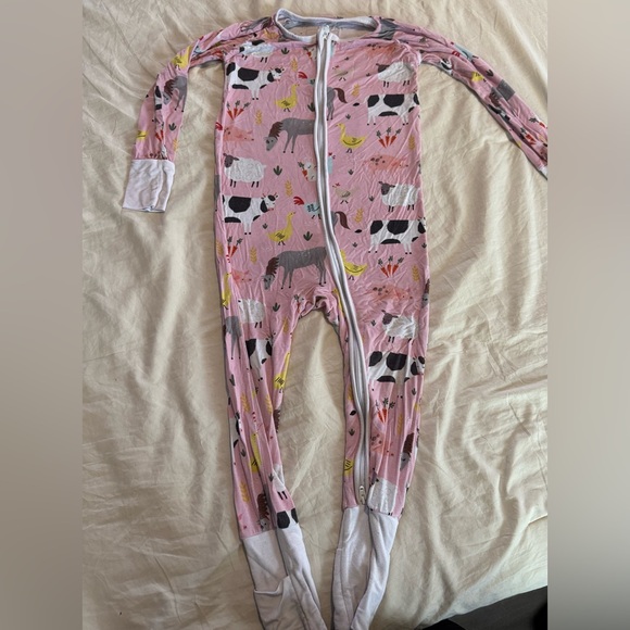Little Sleepies | One Pieces | Little Sleepies Pink And White Footies ...